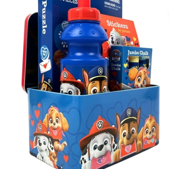 Paw Patrol | Holiday | Paw Patrol Valentines Day Tin Box Gift Set ...